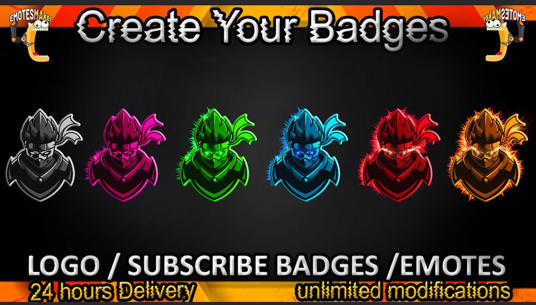 Ninja Twitch Sub Badges, Ninja Twitch Emotes/ Ninja Badges for ...