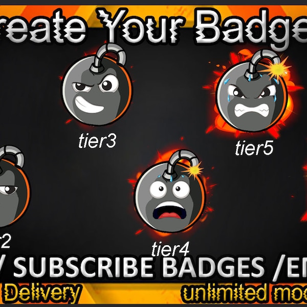 Twitch Sub Badges Bomb - Etsy