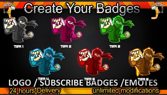 Ninja Twitch Sub Badges and Twitch Emotes Digital Art & Collectibles ...