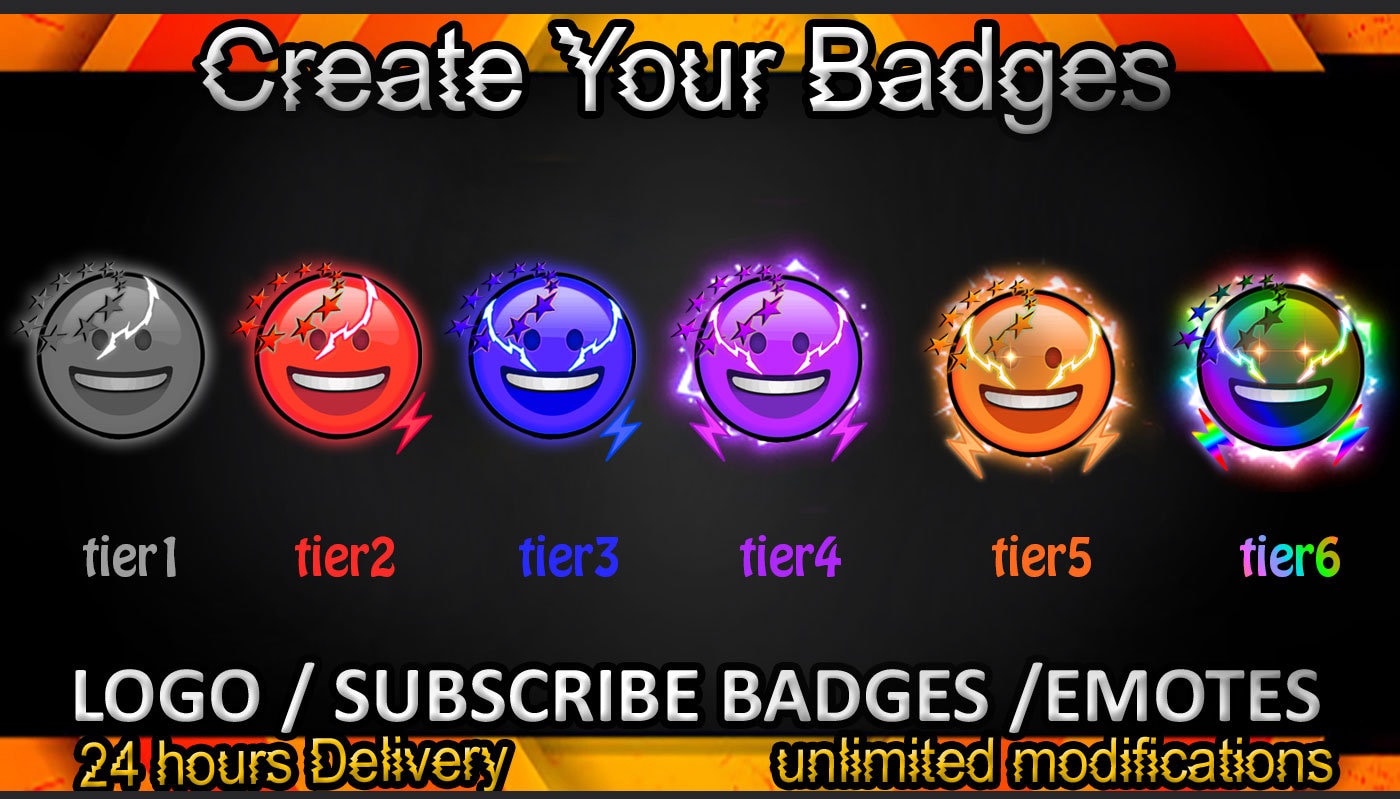 Emoji Twitch Sub Badges, Emoji Twitch Emotes/ Emoji Badges for ...