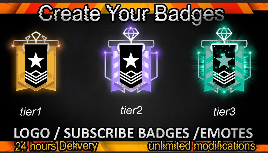 Ranks Twitch Sub Badges / Ranks Twitch Emotes / Ranks Badges for ...