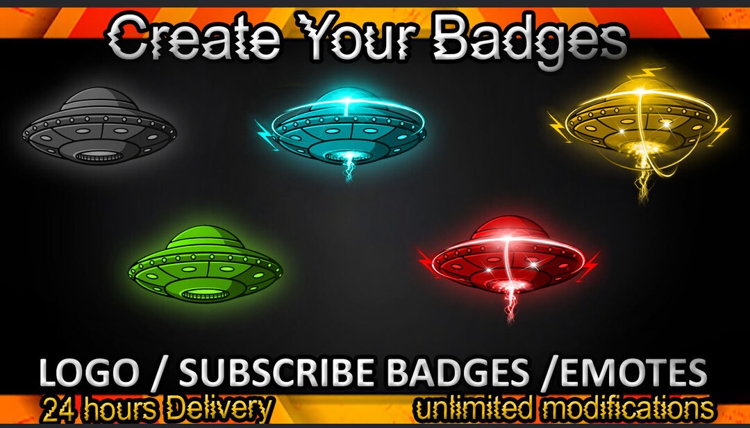 Space Ship Twitch Sub Badges / Space Ship Twitch Emotes / Space Ship ...