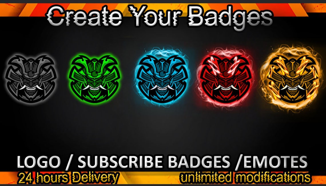 Samurai Twitch Sub Badges / Samurai Twitch Emotes / Samurai - Etsy
