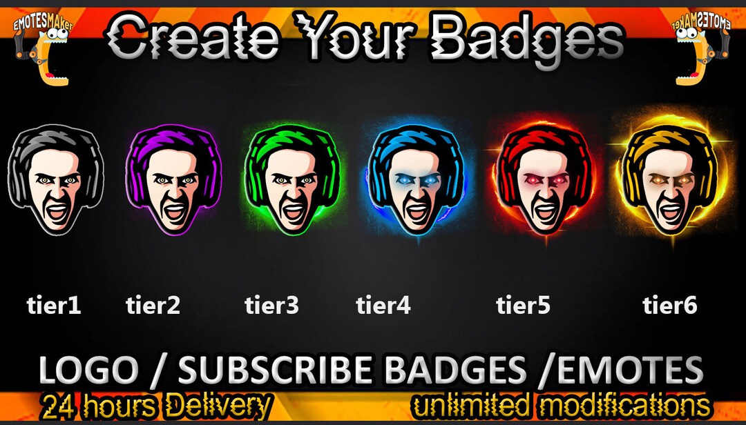 Streamer Twitch Sub Badges, Streamer Twitch Emotes/ Streamer Badges for ...