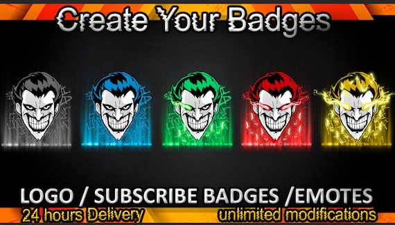 Joker Twitch Sub Badges / Joker Twitch Emotes / Joker Badges | Etsy