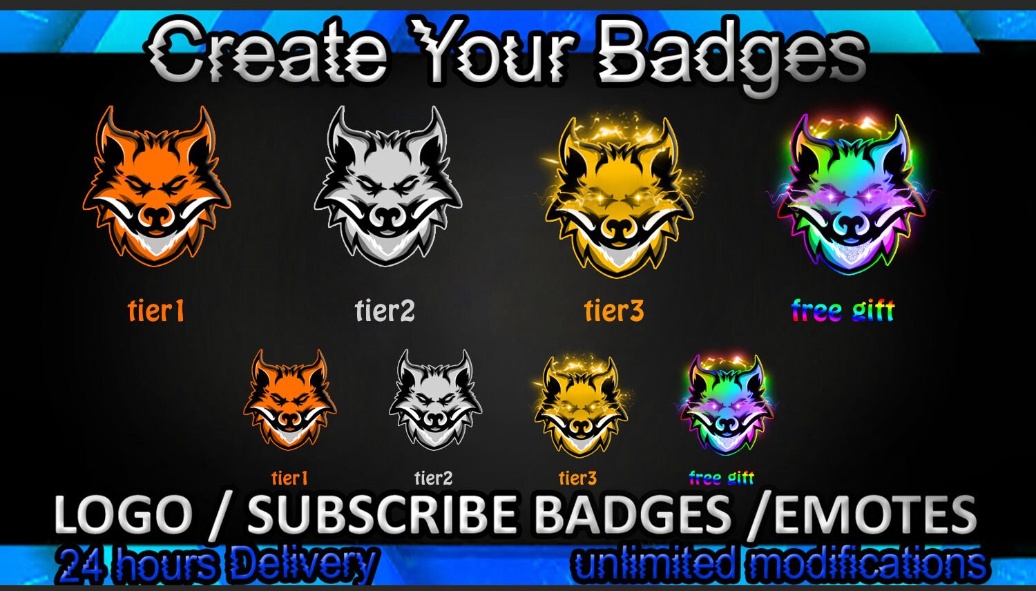 Fox Twitch Sub Badges, Fox Twitch Emotes/ Fox Badges for Streamers/ Fox ...