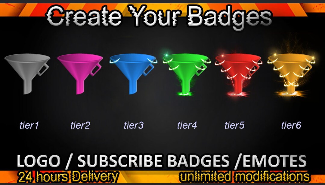 Insignias secundarias de Funnel Twitch, gestos de Funnel Twitch ...