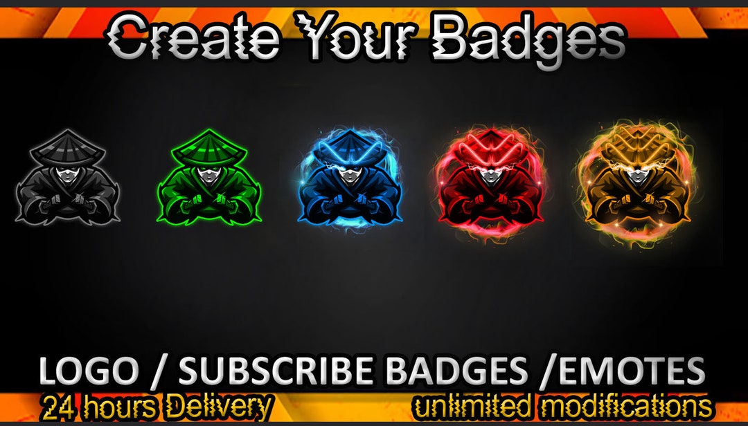 Kung Fu Twitch Sub Badges / Kung Fu Twitch Emotes / Kung Fu Badges for ...