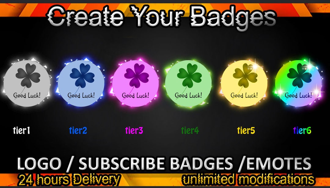 Good Luck Twitch Sub Badges,good Luck Twitch Emotes/ Good Luck Badges ...