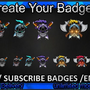 Knight Twitch Sub Badges, Knight Twitch Emotes/ Knight Badges for ...