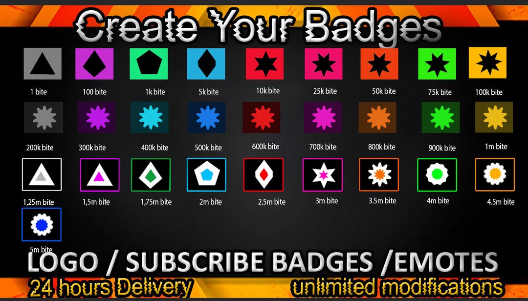 Bit Badges Twitch Sub Badges, Bit Badges Twitch Emotes/ Bit Badges ...