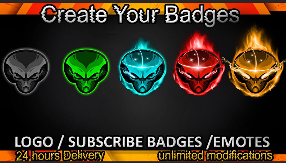Alien Twitch Sub Badges / Alien Twitch Emotes / Alien Badges for ...