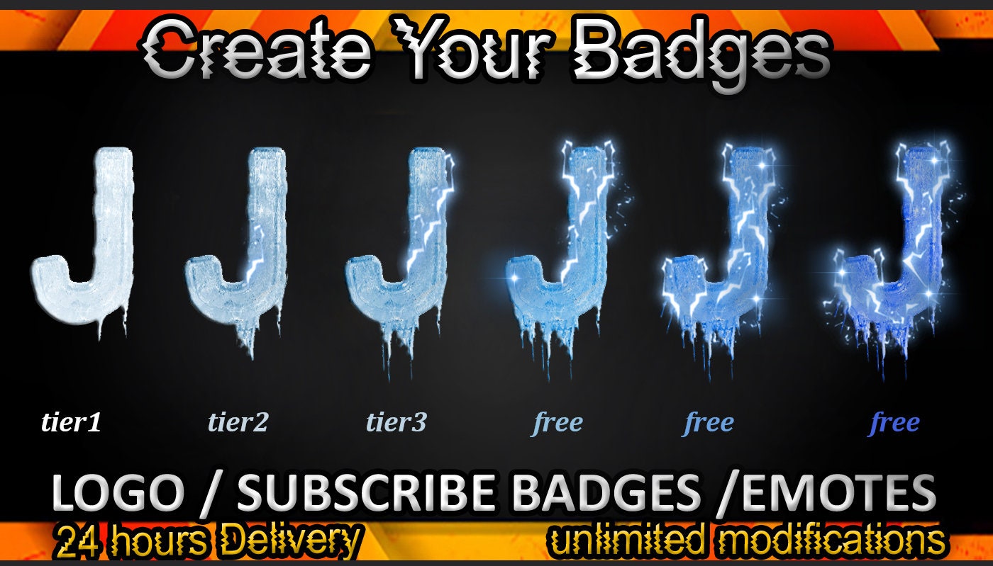 J Letter Twitch Sub Badges, J Letter Twitch Emotes/ J Letter Badges for ...