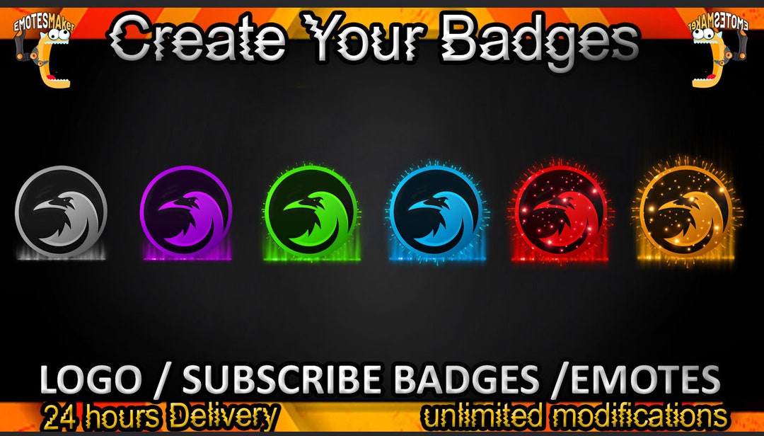Crow Logo Twitch Sub Badges, Crow Logo Twitch Emotes/ Crow Logo Badges ...