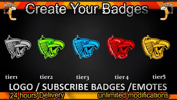 Hawk Logo Twitch Sub Badges Hawk Logo Twitch Emotes/ Hawk | Etsy