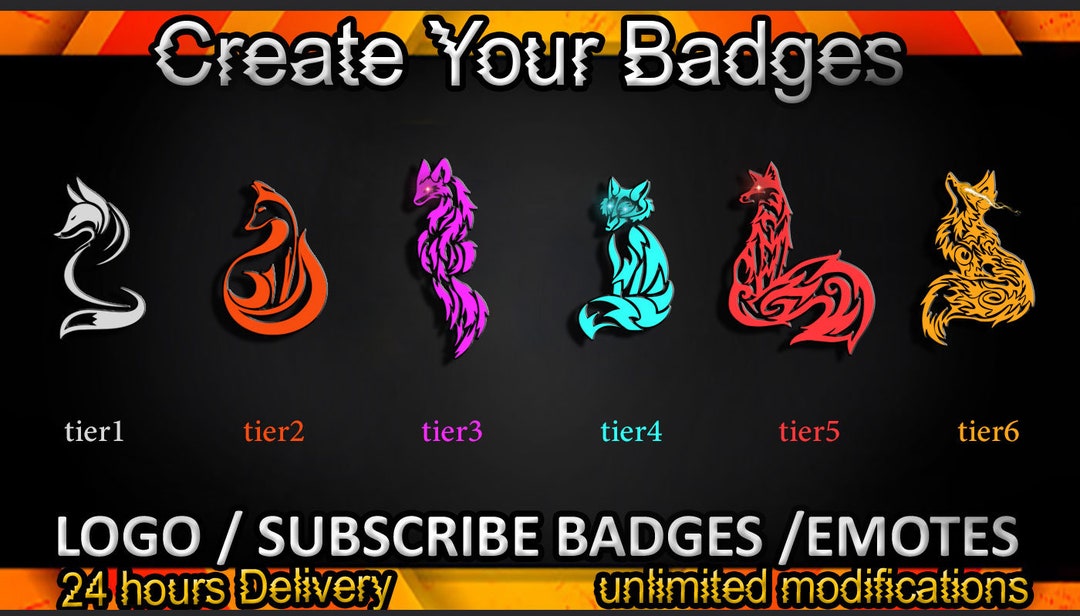Fox Twitch Sub Badges, Fox Twitch Emotes/ Fox Badges for Streamers/ Fox ...