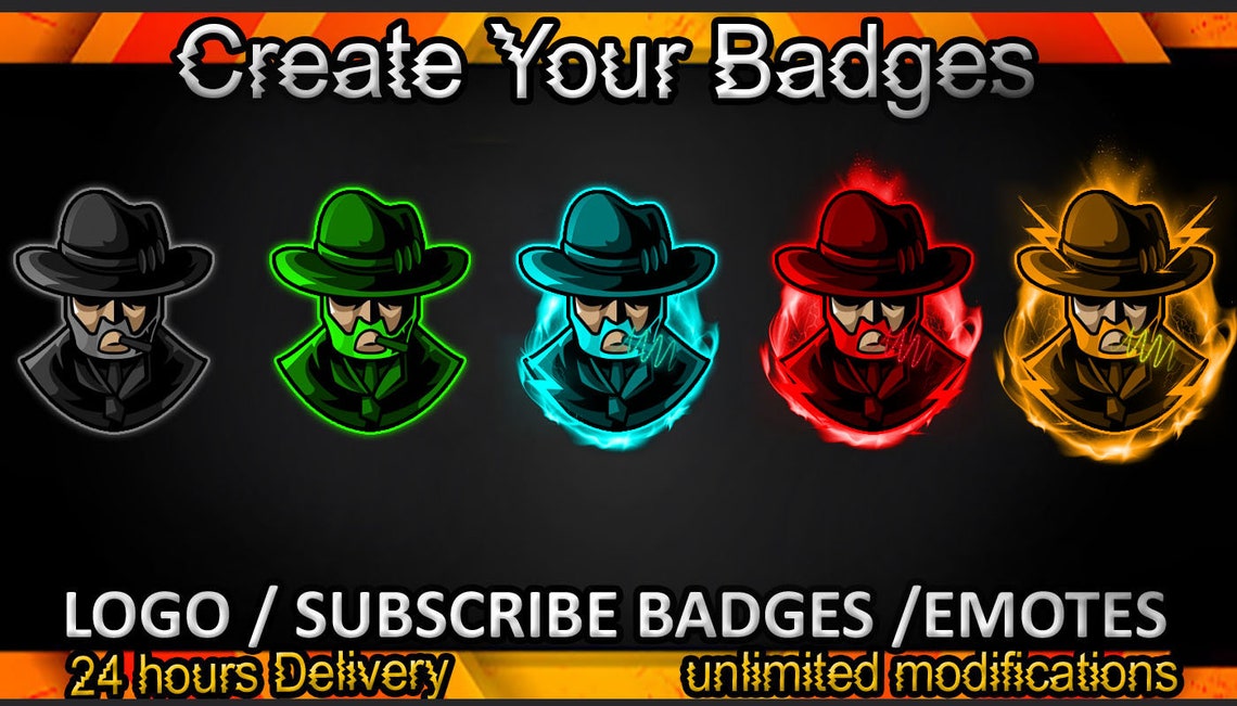Mafia Man Twitch Sub Badges / Mafia Man Twitch Emotes / Mafia Man ...
