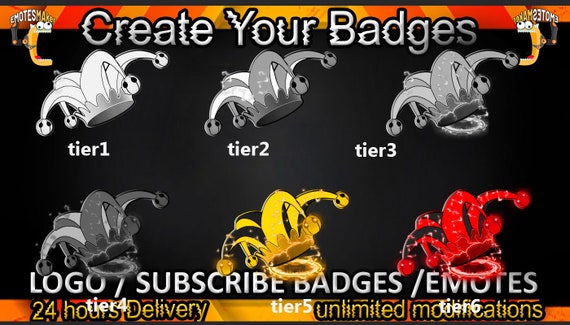Jester Hat Twitch Sub Badges Jester Hat Twitch Emotes/ Jester | Etsy