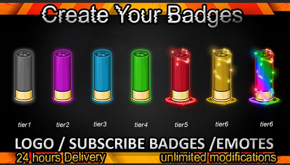 Bullets Twitch Sub Badges,bullets Twitch Emotes/ Bullets Badges for ...
