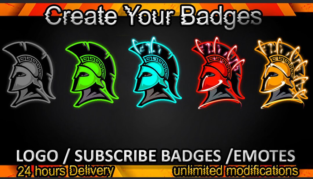 Spartan Twitch Sub Badges / Spartan Twitch Emotes / Spartan Badges for ...