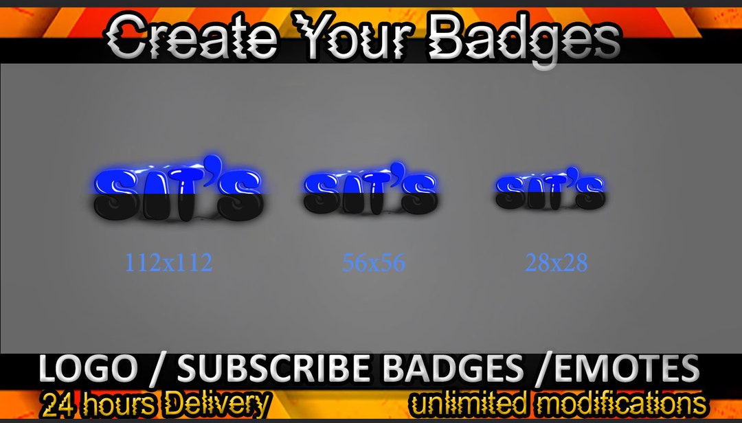 Text Twitch Sub Badges,text Twitch Emotes/ Text Badges for Streamers ...