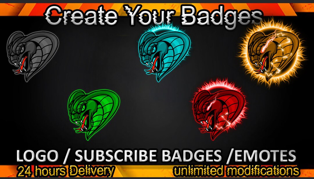 Snake Twitch Sub Badges / Snake Twitch Emotes / Snake Badges for ...