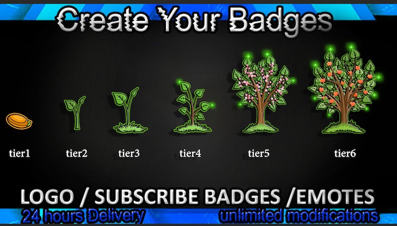 Plant Twitch Sub Badges, Plant Twitch Emotes/ Plant Badges for ...