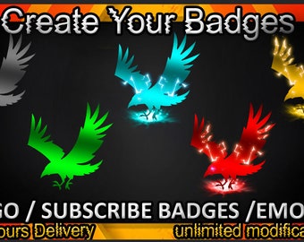 Crow Twitch Sub Badges / Crow Twitch Emotes / Crow Badges for | Etsy