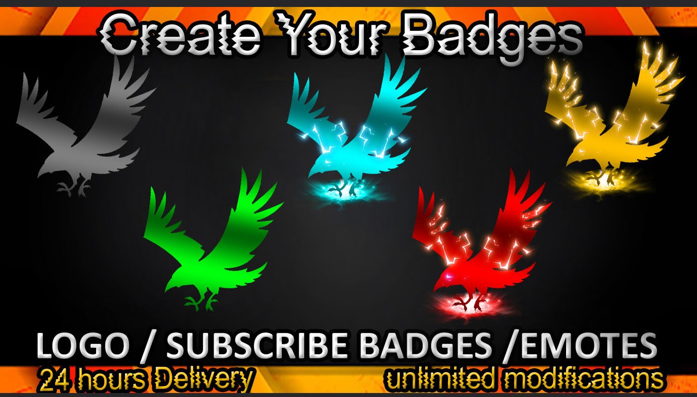 Crow Twitch Sub Badges / Crow Twitch Emotes / Crow Badges for Streamers ...