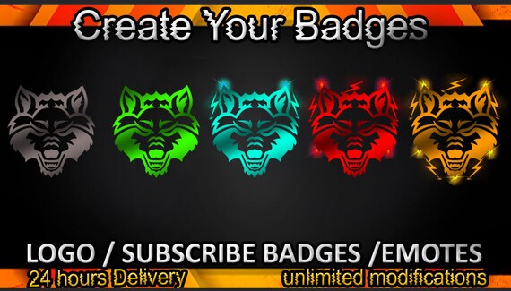 Wolf Twitch Sub Badges / Wolf Twitch Emotes / Wolf Badges for | Etsy