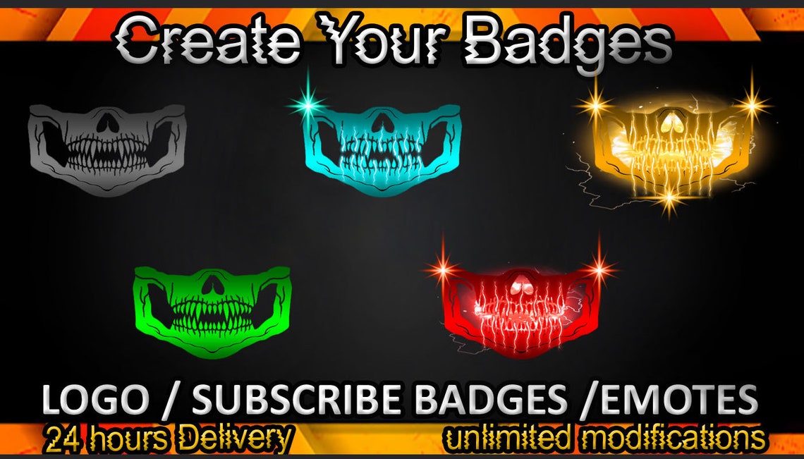 Mask Twitch Sub Badges / Predator Mask Twitch Emotes / Mask Badges for ...