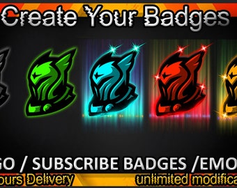 Twitch Knight Badges | Etsy