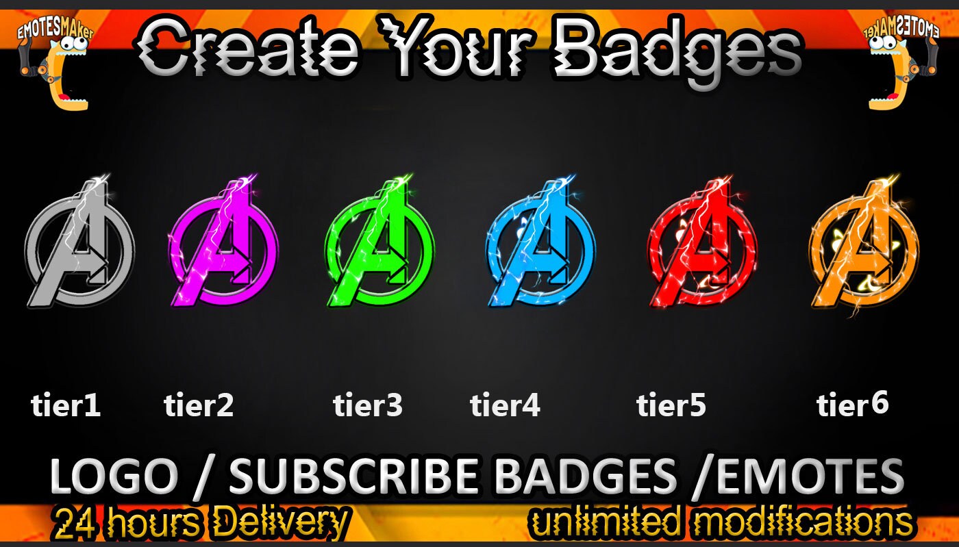 A Logo Twitch Sub Badges, A Logo Twitch Emotes/ A Logo Badges for ...