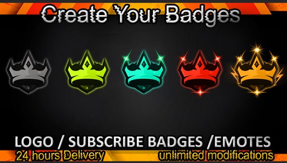 Crown Twitch Sub Badges Crown Twitch Emotes/crown Badges for | Etsy