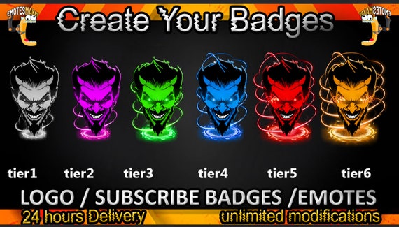 Devil Twitch Sub Badges Devil Twitch Emotes/ Devil Badges for - Etsy