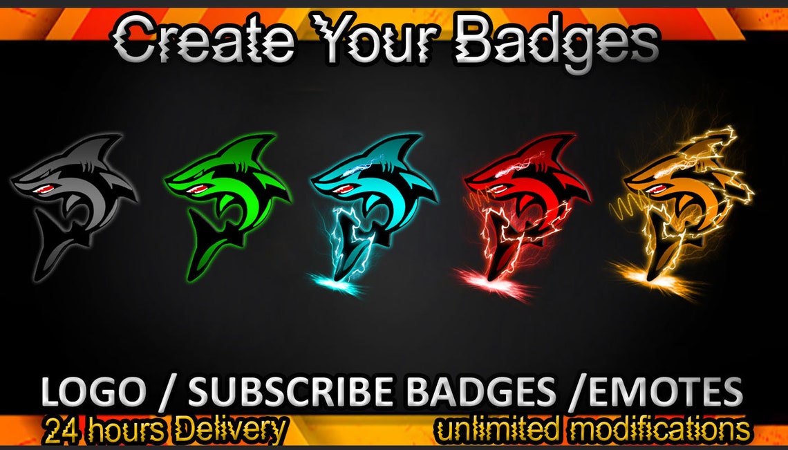 Shark Twitch Sub Badges / Shark Twitch Emotes / Shark Badges for ...