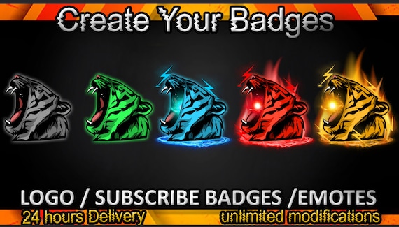 Tiger Twitch Sub Badges / Tiger Twitch Emotes / Tiger Badges - Etsy