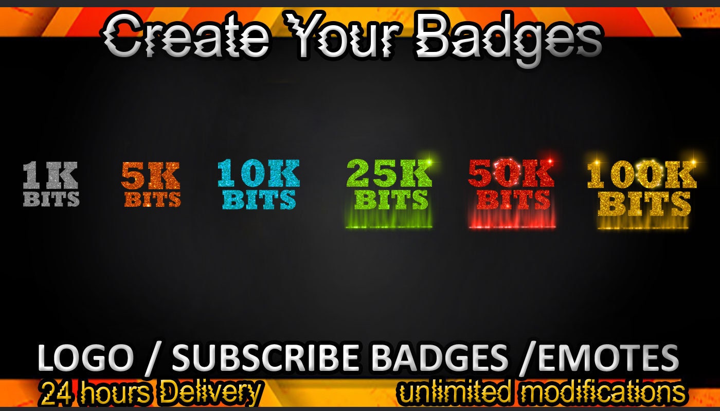 Bit Badges Twitch Sub Badges / Bit Badges Twitch Emotes/ Bit Badges for ...