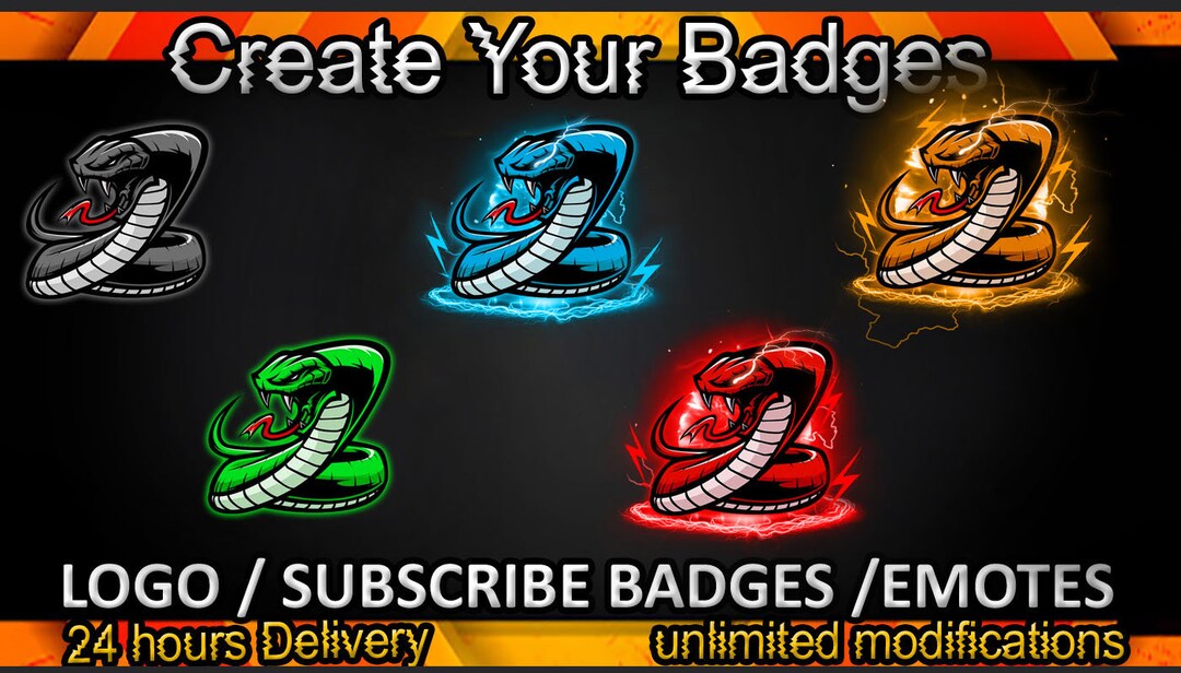 Snake Twitch Sub Badges / Snake Twitch Emotes / Snake Bafges for ...