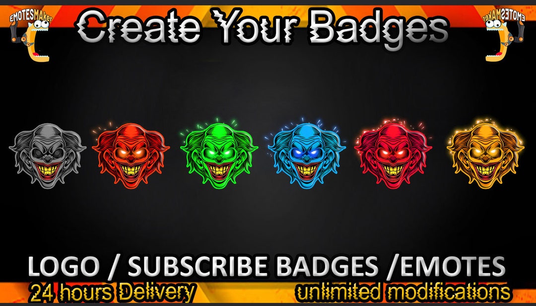 Joker Twitch Sub Badges, Joker Twitch Emotes/ Joker Badges for ...