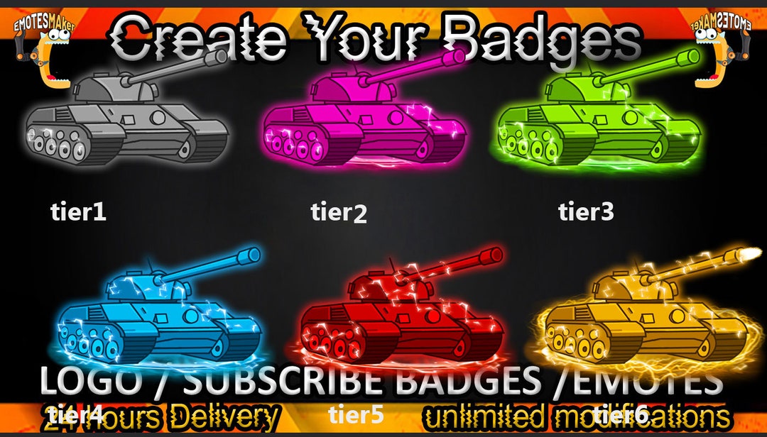 Army Tank Twitch Sub Badges, Army Tank Twitch Emotes/ Army Tank Badges ...