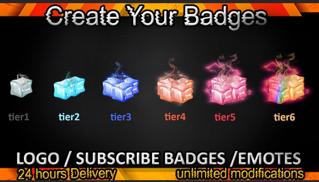 Ice Cube Twitch Sub Badges, Ice Cube Twitch Emotes/ Ice Cube Badges for ...