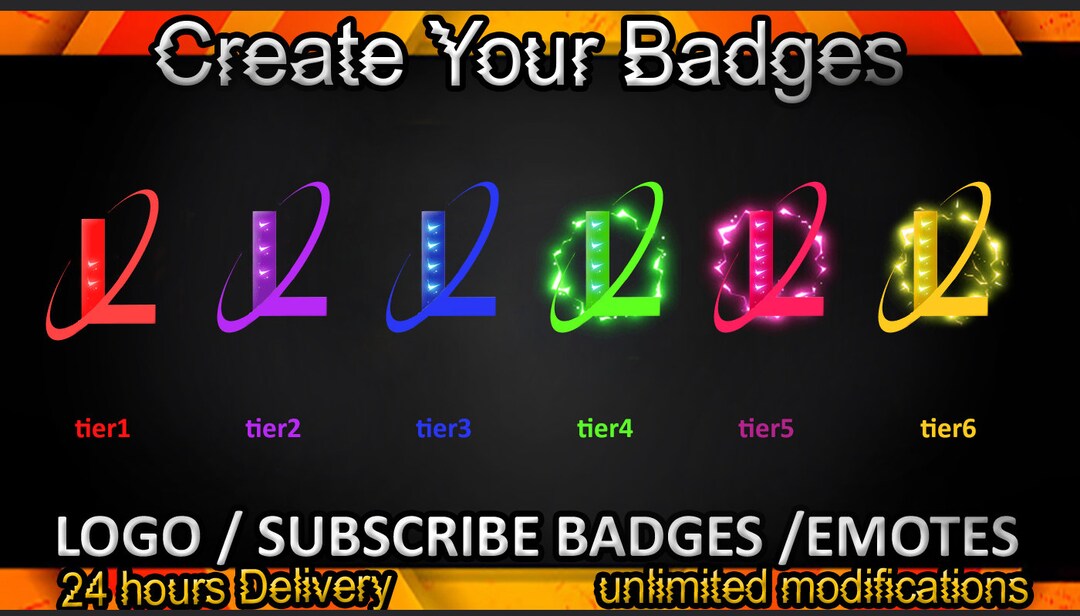 L Letter Twitch Sub Badges, L Letter Twitch Emotes/ L Letter Badges for ...