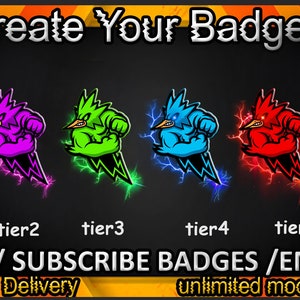 Chicken Twitch Sub Badges, Chicken Twitch Emotes/ Chicken Badges for ...