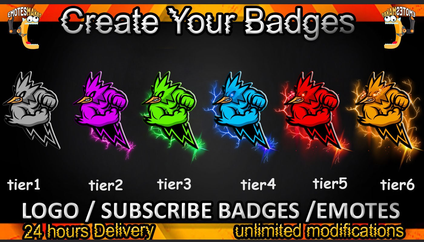 Chicken Twitch Sub Badges, Chicken Twitch Emotes/ Chicken Badges for ...