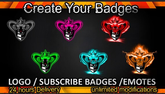 Snake Twitch Sub Badges Snake Twitch Emotes/ Snake Badges for | Etsy
