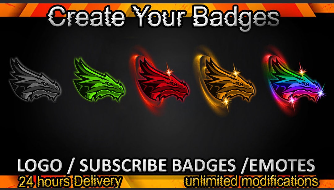 Dragon Twitch Sub Badges / Dragon Twitch Emotes / Dragon Badges for ...