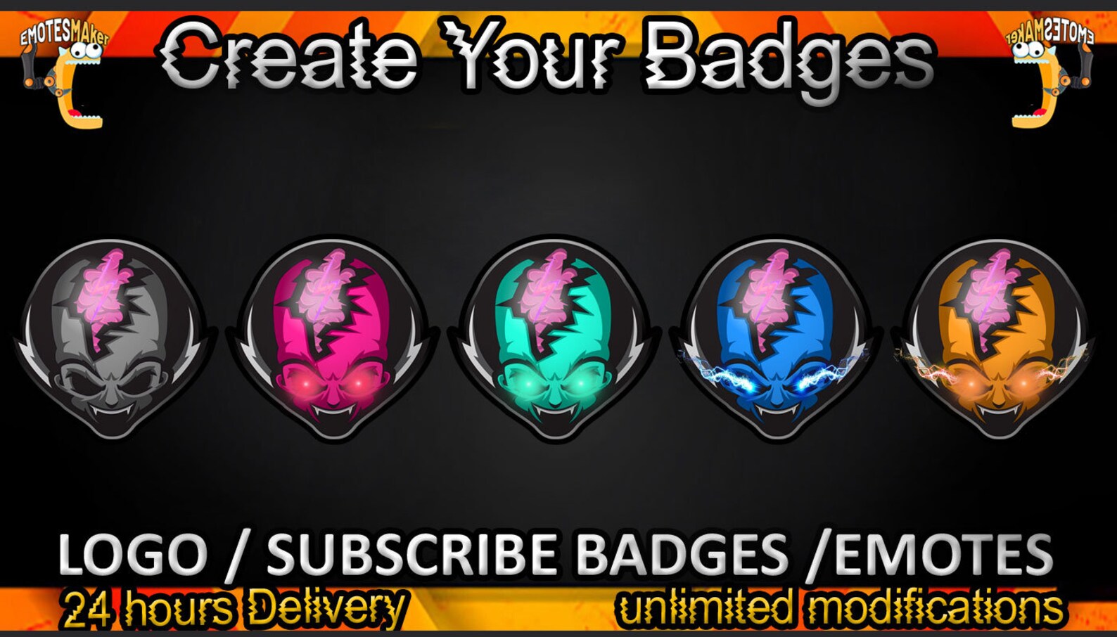 Zombie Twitch Sub Badges, Zombie Twitch Emotes/ Zombie Badges for ...