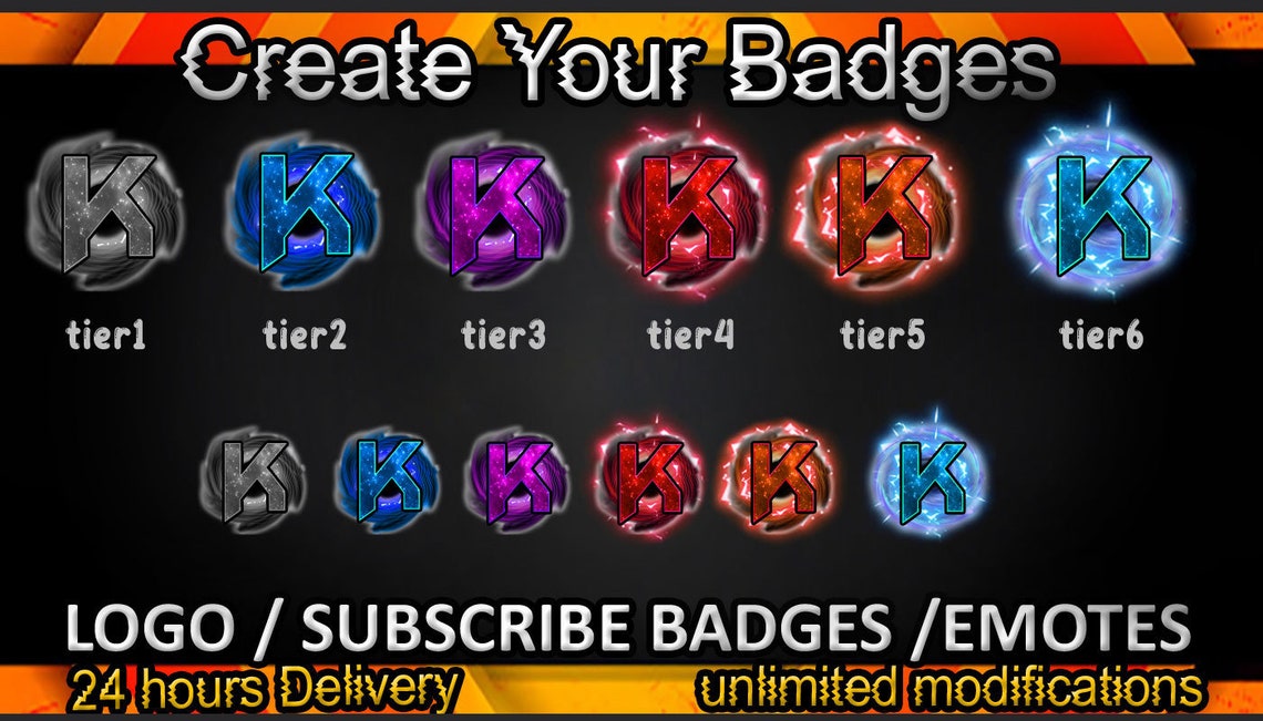 K Letter Twitch Sub Badges K Letter Twitch Emotes/ K Letter - Etsy