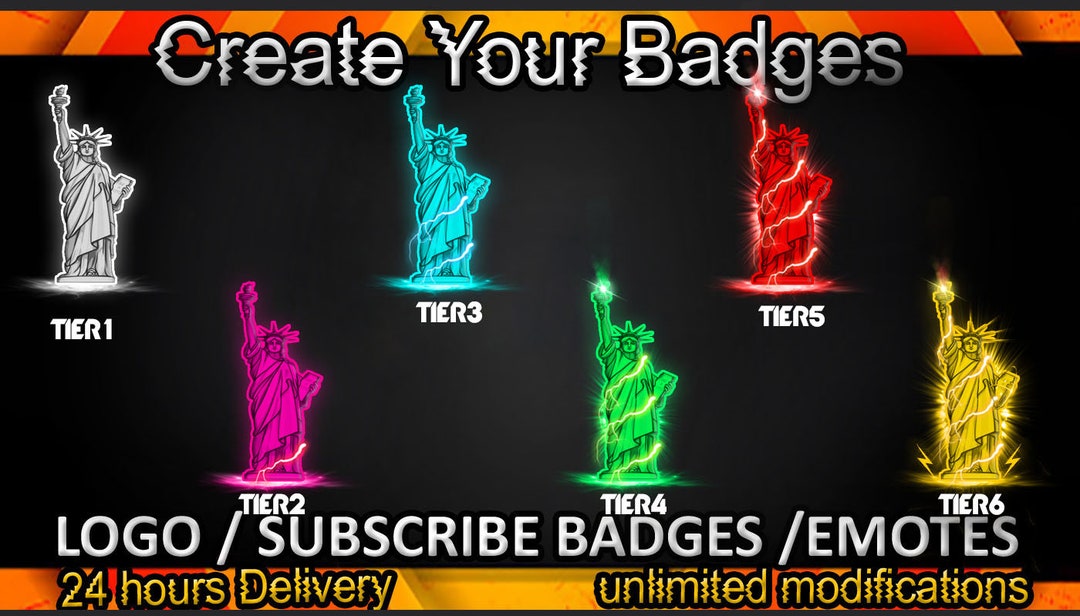 Statue Twitch Sub Badges, Statue Twitch Emotes/ Statue Badges for ...